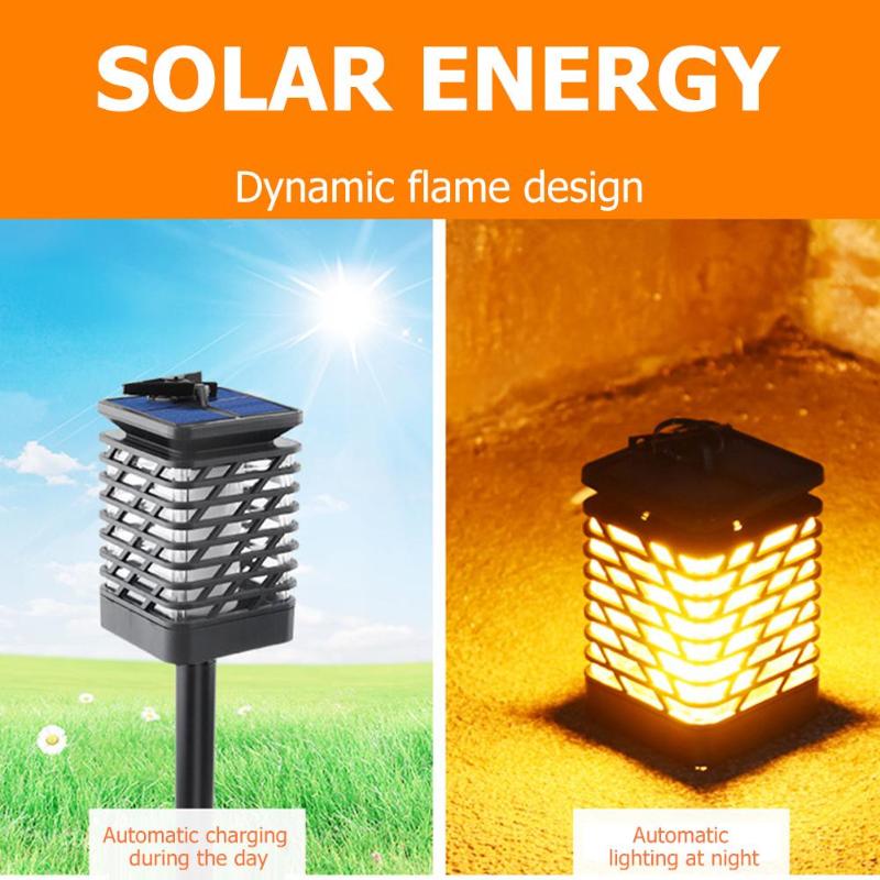 Solar Energy Flame Torch Lamp 12 LED Light Control... – Grandado