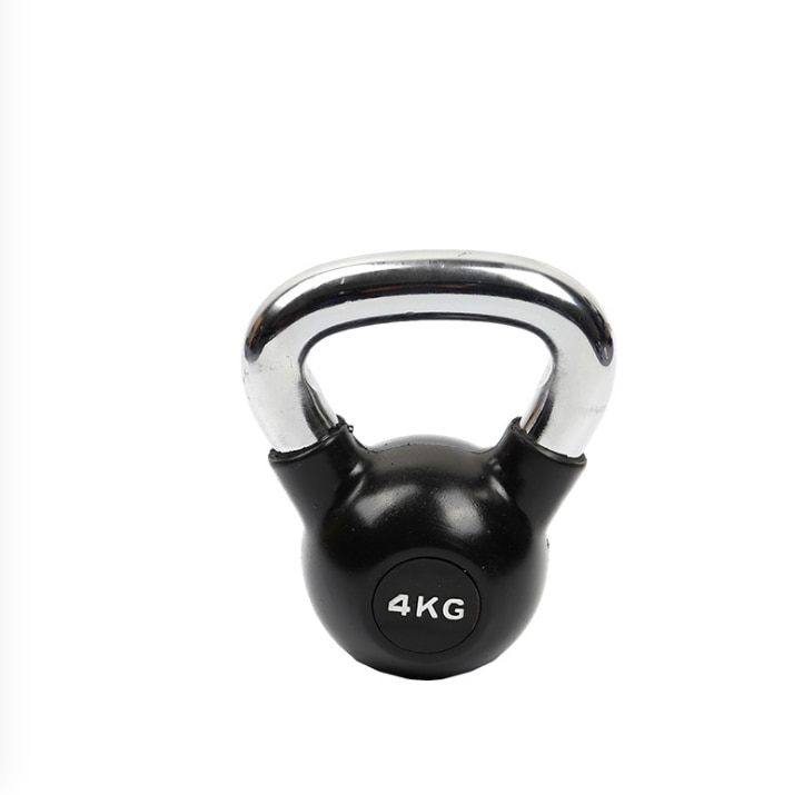 Black kettlebell 18KG 20kg rubber-coated kettlebel... – Grandado