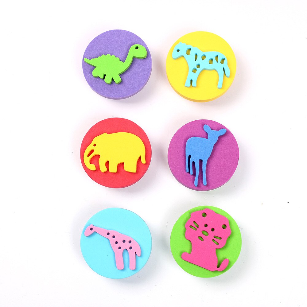 6 PCS Graffiti Seal Cute Children DIY Drawing Tool... – Grandado