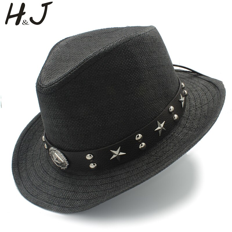 Women Men Straw Western Cowboy Hat For Summer Cowb... – Grandado