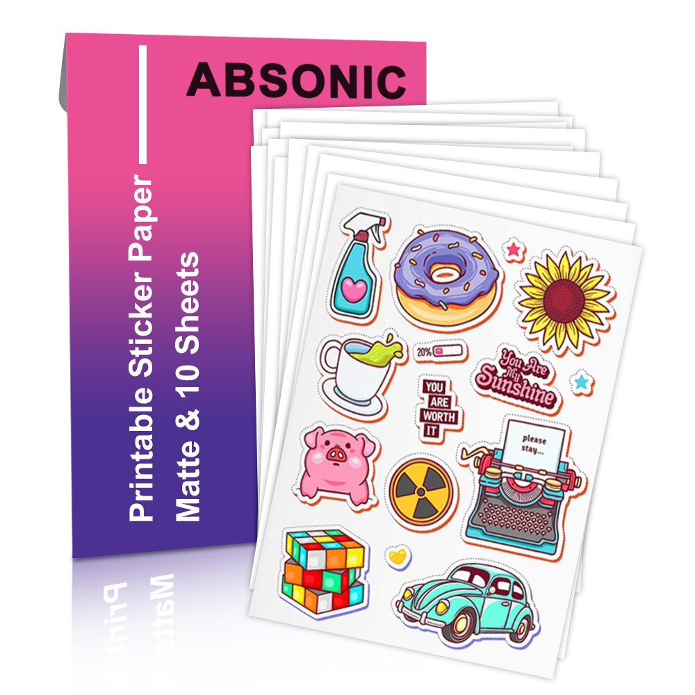 10 Sheets 216*279mm Matte Printable Vinyl Sticker ... – Vicedeal
