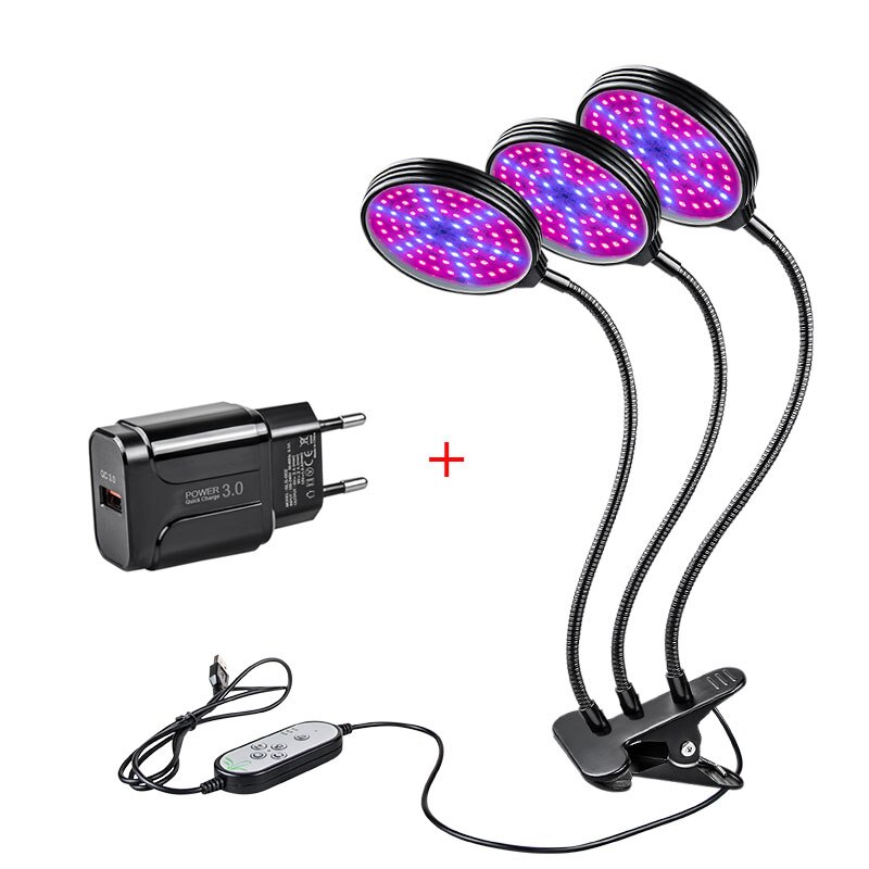 USB LED Plant Grow Light Full Spectrum 1/2/3 Heads... – Grandado
