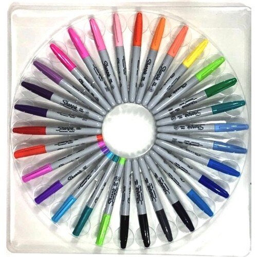 Sharpie Set Permanent Fine 30 pcs colorful Marker ... – Grandado
