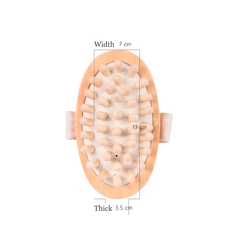 Hand-Held Wooden Body Brush Massager Anti Cellulit... – Vicedeal