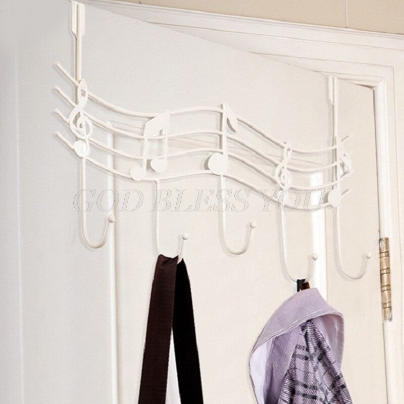 Wavy Musical Notes 5 Hooks Wall Mounted Coat Rack ... – Vicedeal