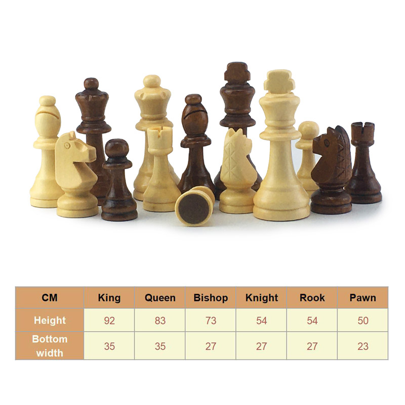 32 Pcs Wooden Chess Game King Height 54/65/80/92/1... – Grandado