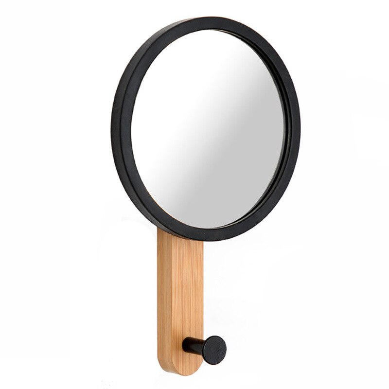 Nordiske hængende træ kroge taske bøjle spejl rund... – Grandado