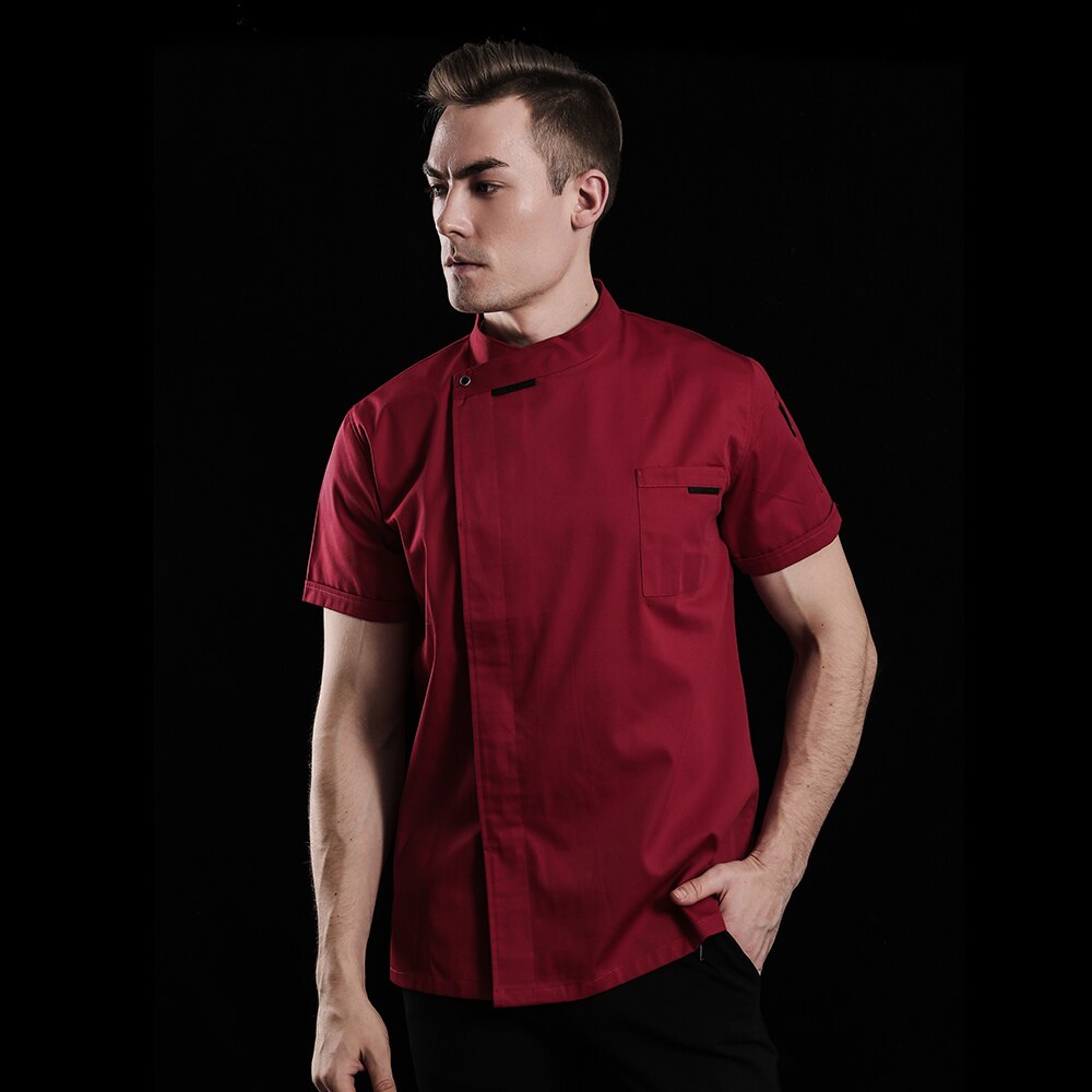 breathable short-sleeved chef uniform unisex chef ... – Grandado
