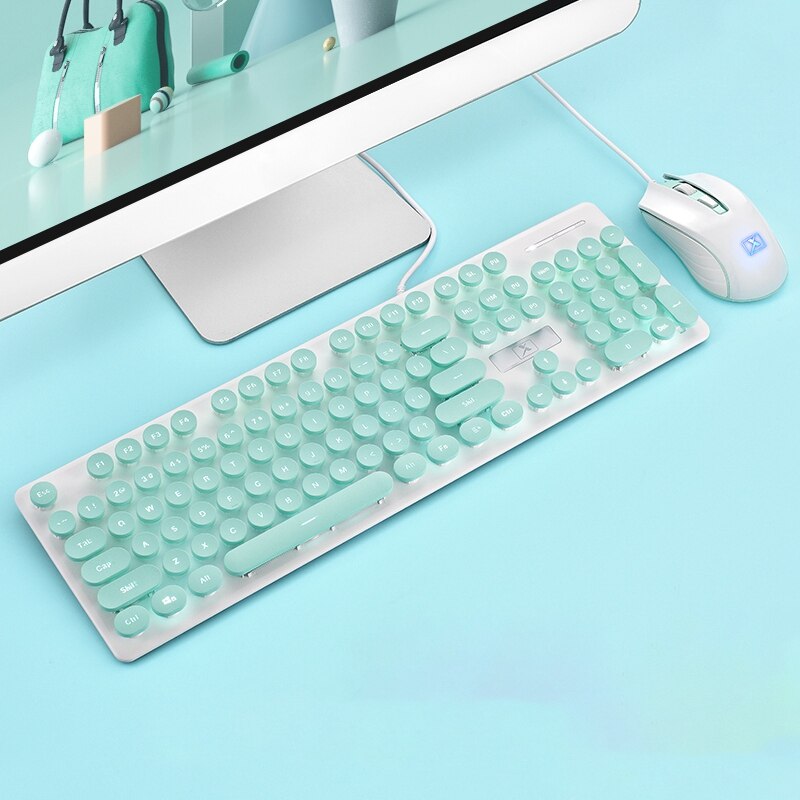 Portable Retro Keyboard Mouse Kit Wired Gaming Key... – Vicedeal