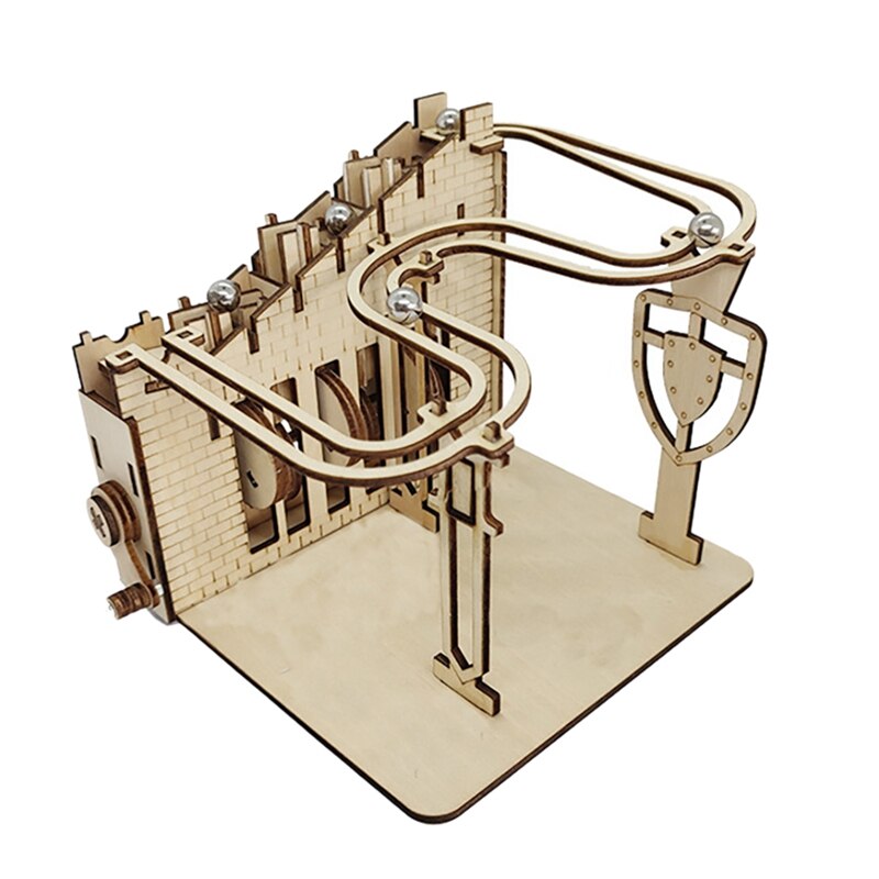 3D Wooden Puzzle Marble Run Rotating Track Mechani... – Grandado