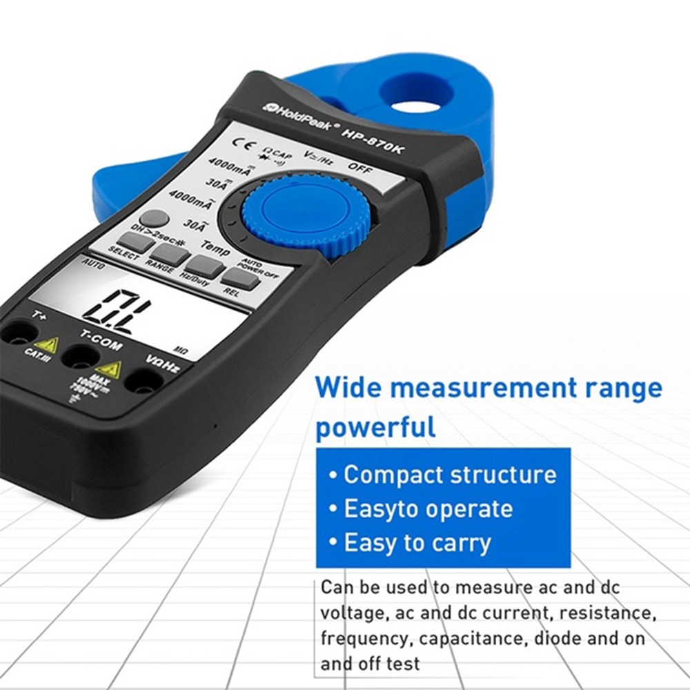 HP-870K 4000 Counts Digital Clamp Meter Auto Rangi... – Grandado
