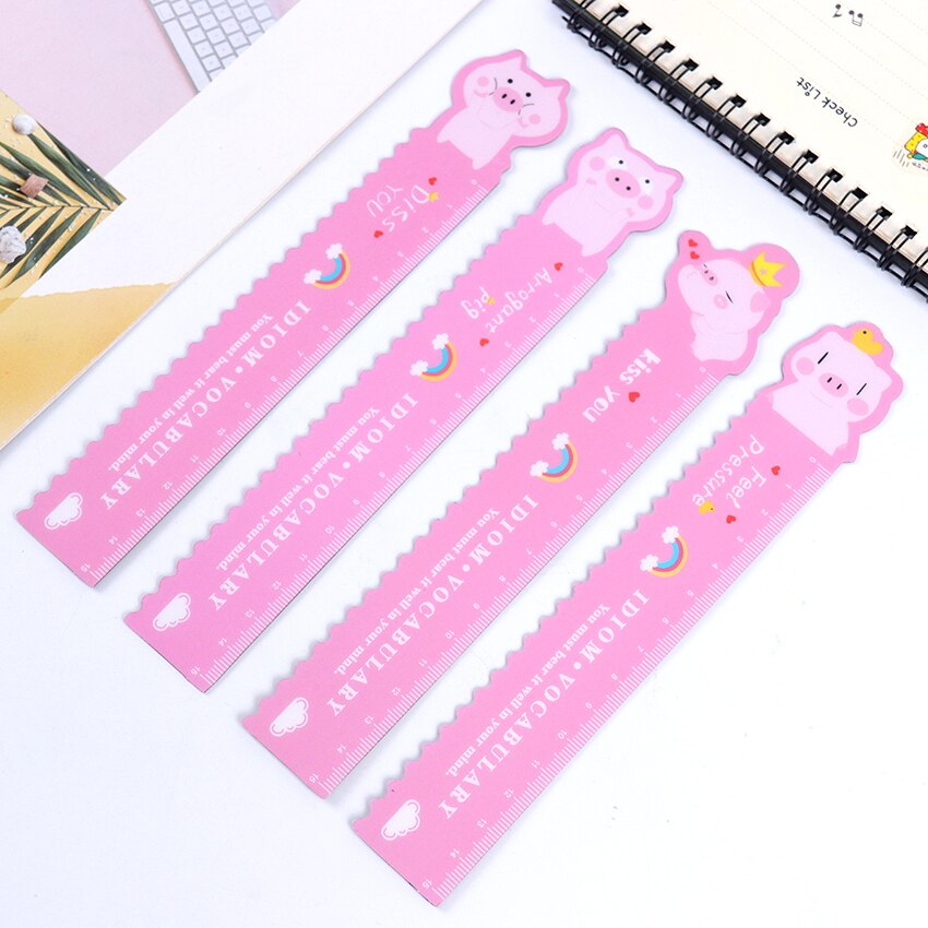 1PC Pink Student Flexible Soft Straight Rule Kawai... – Vicedeal