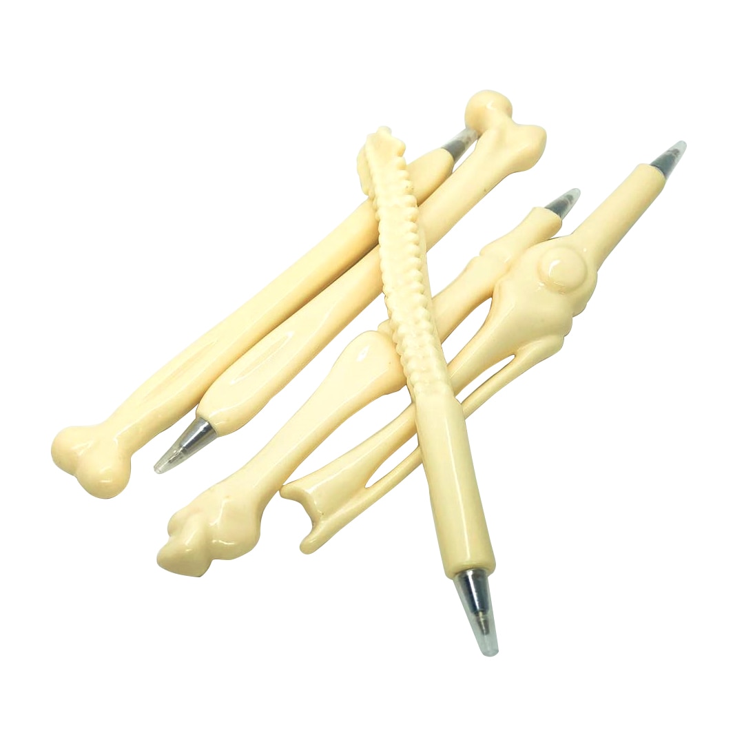 5 PCS / Lot novelty bone shape ballpoint pen black... – Grandado