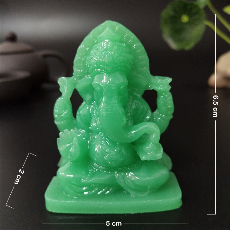 Glowing Lord Ganesha Buddha Statue Man-made Jade S... – Grandado