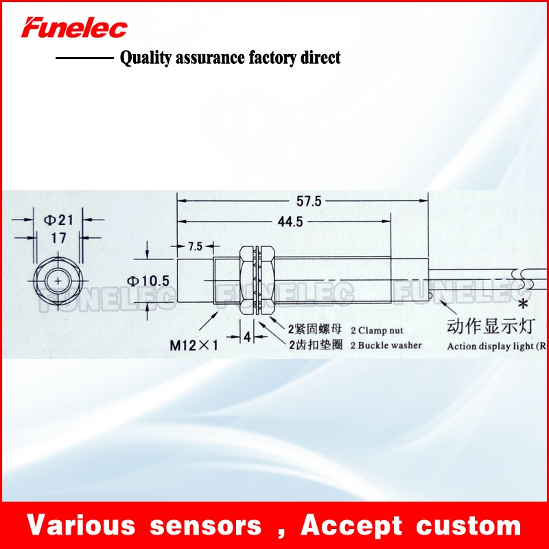 High Precision M12 Pnp No Inductive Proximity Sens Grandado