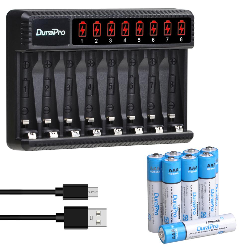 8 Slots Charger + 2800mAH AA Rechargeable Battery+... – Vicedeal