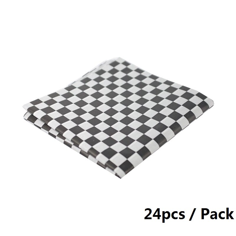 6Pcs Plastic Gerechten Platen 24Pcs Geruite Wax Pa... – Vicedeal