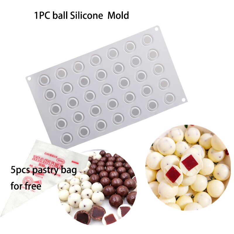 35 Round Ball Sphere Silicone Mold For Chocolate C... – Grandado