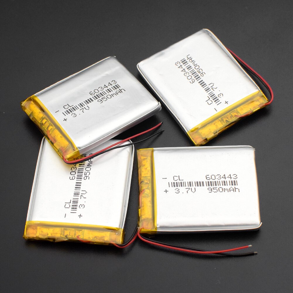 1/2/4 pcs Battery 603443 3.7V 950mAh Original Batt... – Grandado