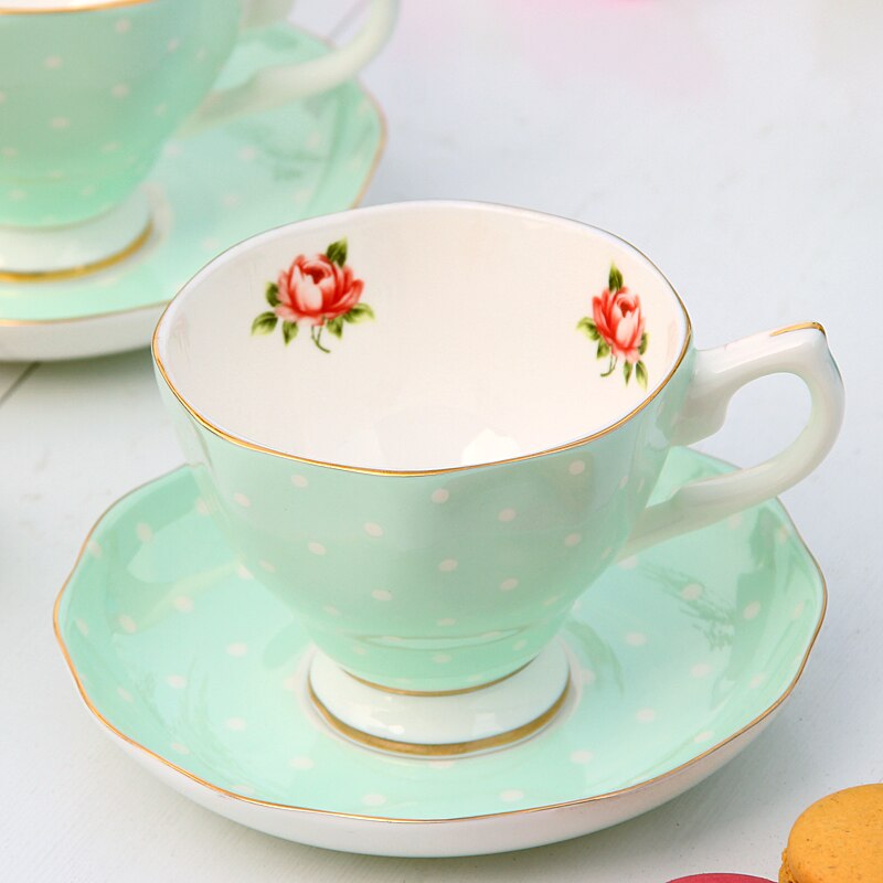 Luxury Cup Handmade Nordic Saucer Set Gold Rim Reu... – Grandado