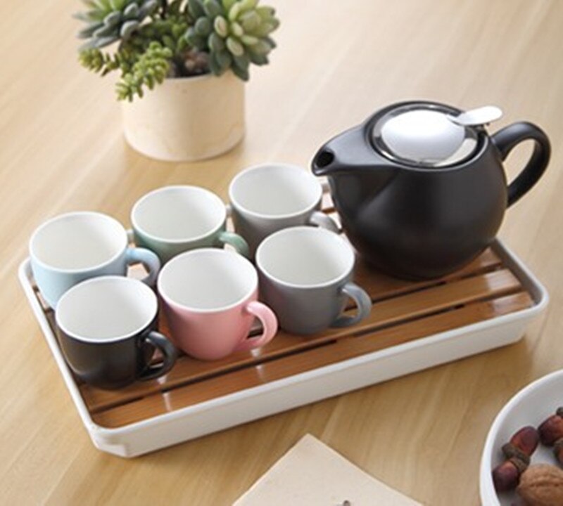1300ML Bamboo Tea Tray-Japanese imitation ceramics... – Grandado