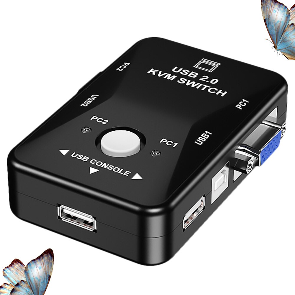 Manual VGA Switcher 2 Port VGA Video Switch Box US... – Grandado