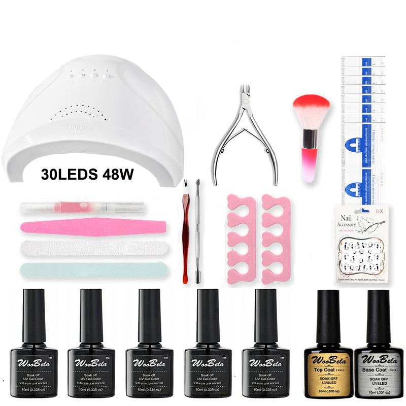 Manicure Tools Nail Art Set wtih 48W LED UV Nail L... – Grandado