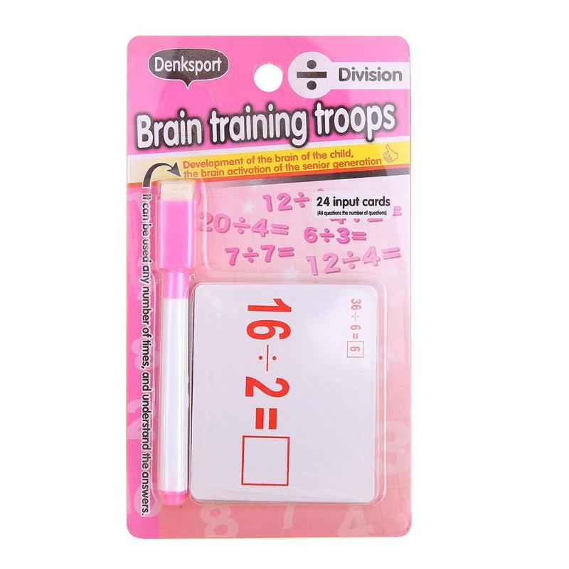 1 set Kids Reusable Mathematics Teach Card With Er... – Grandado