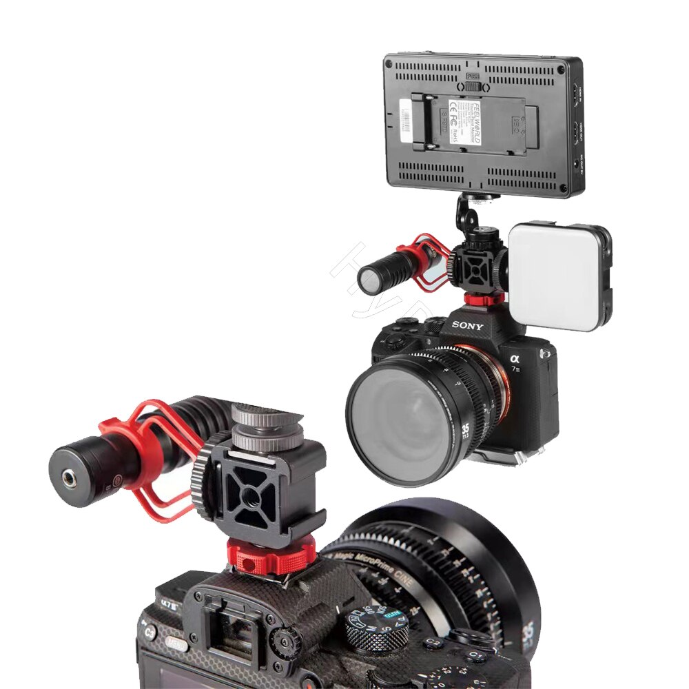 Triple cold shoe mount adapter digital SLR camera ... – Vicedeal