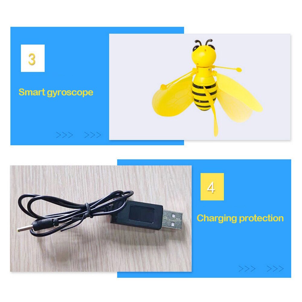 Bee Flying Toy Luminous Aircraft Infrared Sensing ... – Grandado