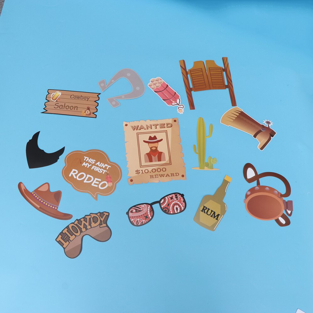 30pcs Cowboy Tribe Photo Props Paper Beard Decor P... – Grandado