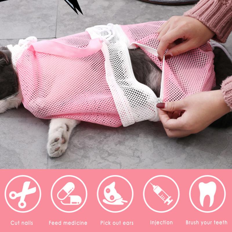 1pcs Mesh Cat Grooming Bath Bag Cat Supplies Washi... – Vicedeal