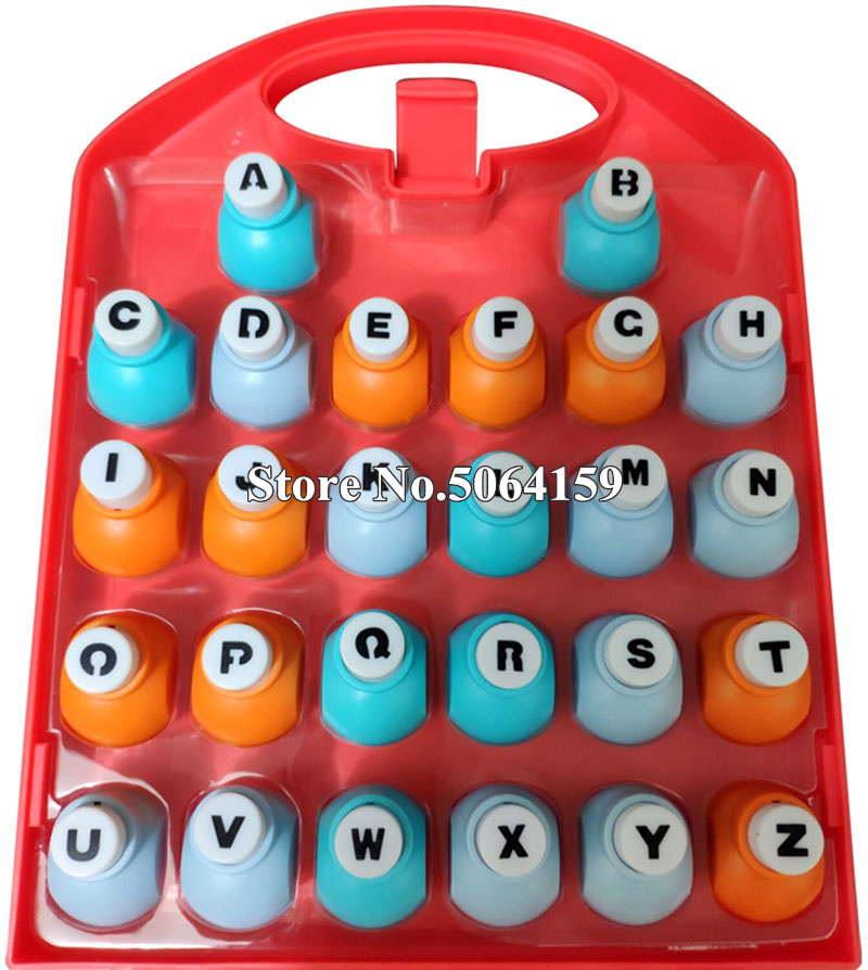 26 English letter / alphabet craft hole punch set ... – Vicedeal