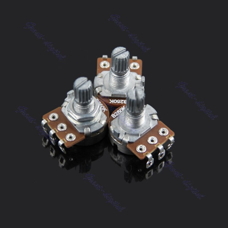3pcs B250k Potentiometer Splined Pot Electric Guit... – Vicedeal