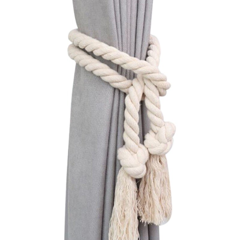 2PCS Handmade Long Cotton Linen Curtain Rope Tie B... – Grandado
