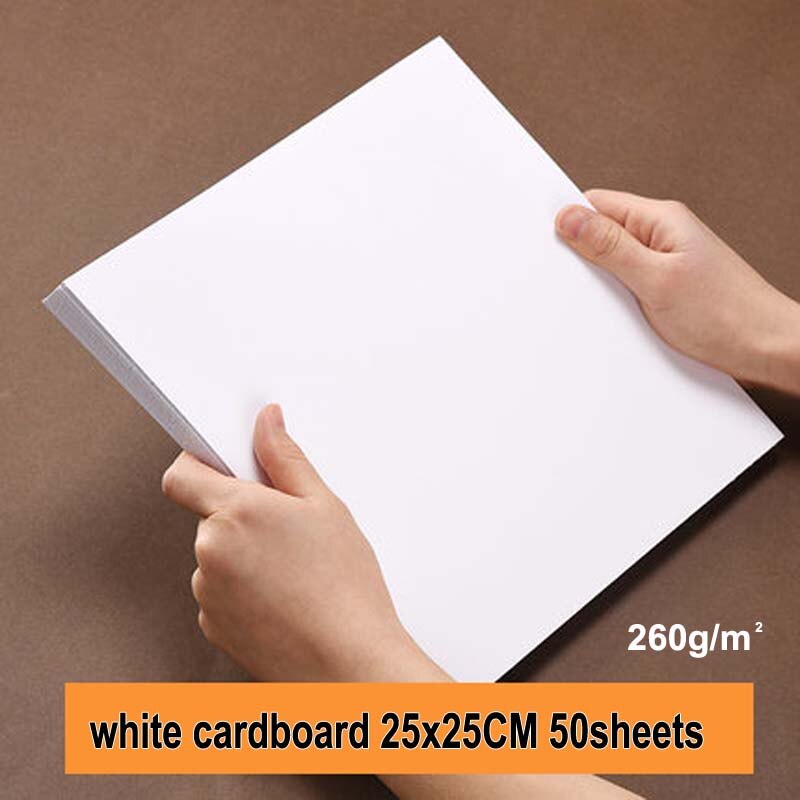 Square White Kraft Paper sketchbook watercolor pap... – Grandado