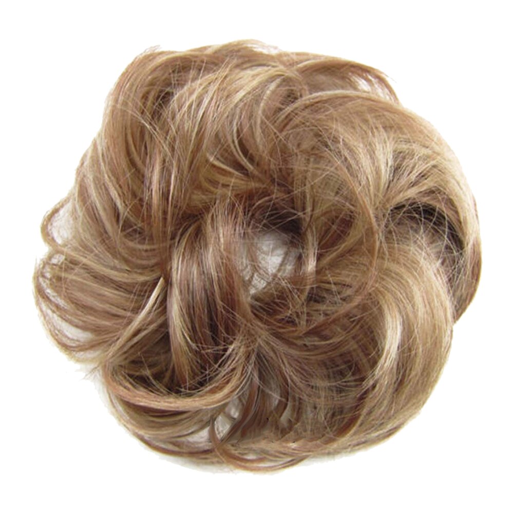 Moño de pelo desmotado, extensiones de cabello, pe... – Grandado