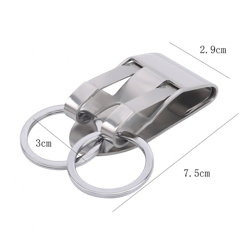 Stainless Steel Keychain Security Clip On Heavy Du... – Grandado