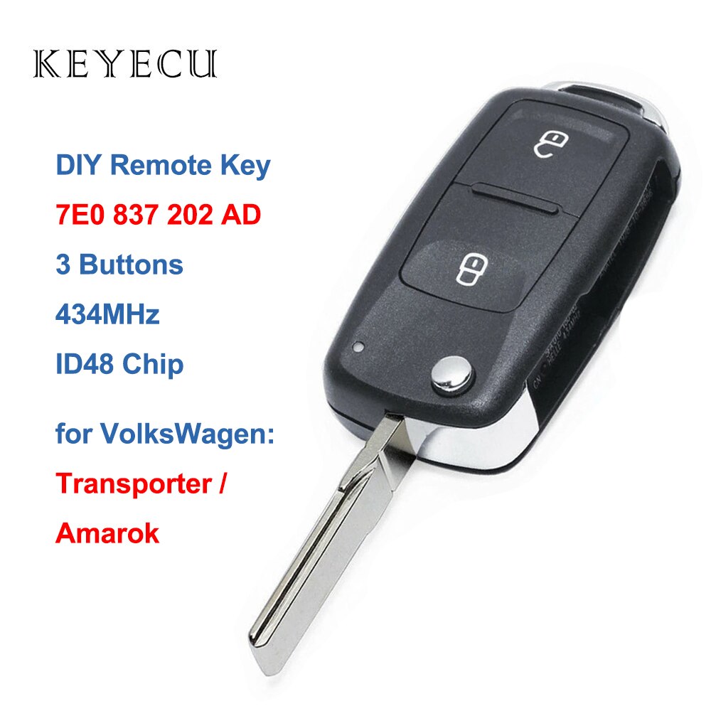 Keyecu Flip Remote Car Key Fob 2 Buttons 434MHz CA... – Grandado