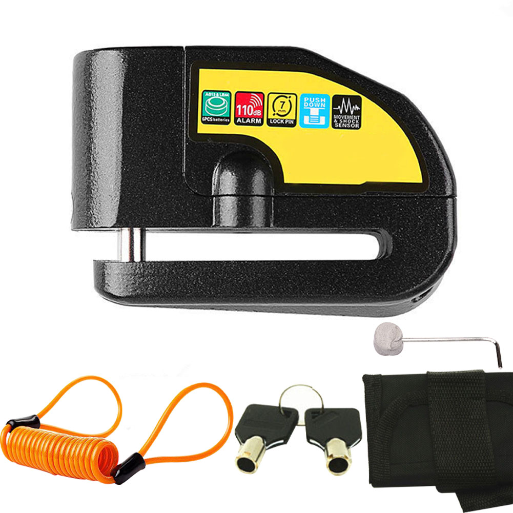 Disc Brake Lock 110db Alarm Scooter Security Porta... – Vicedeal