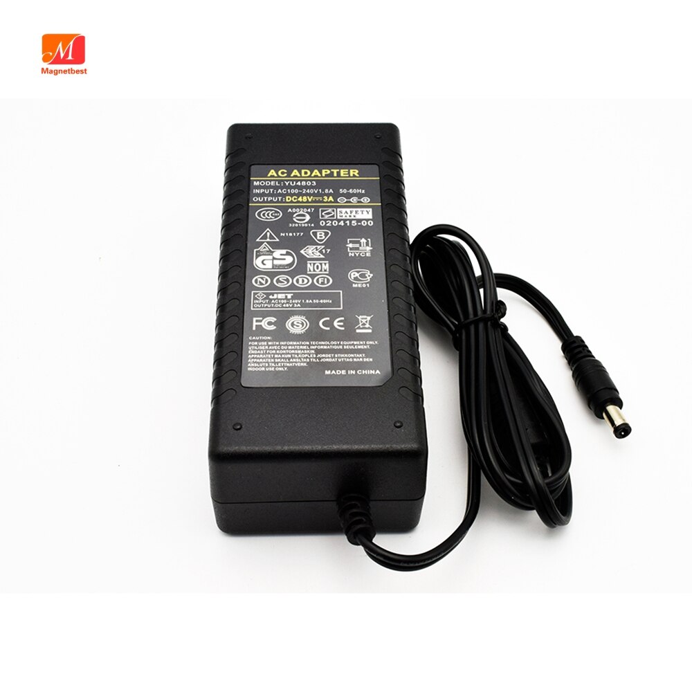 48V 3A Power Adapter for CCTV POE Switch NVR Syste... – Grandado