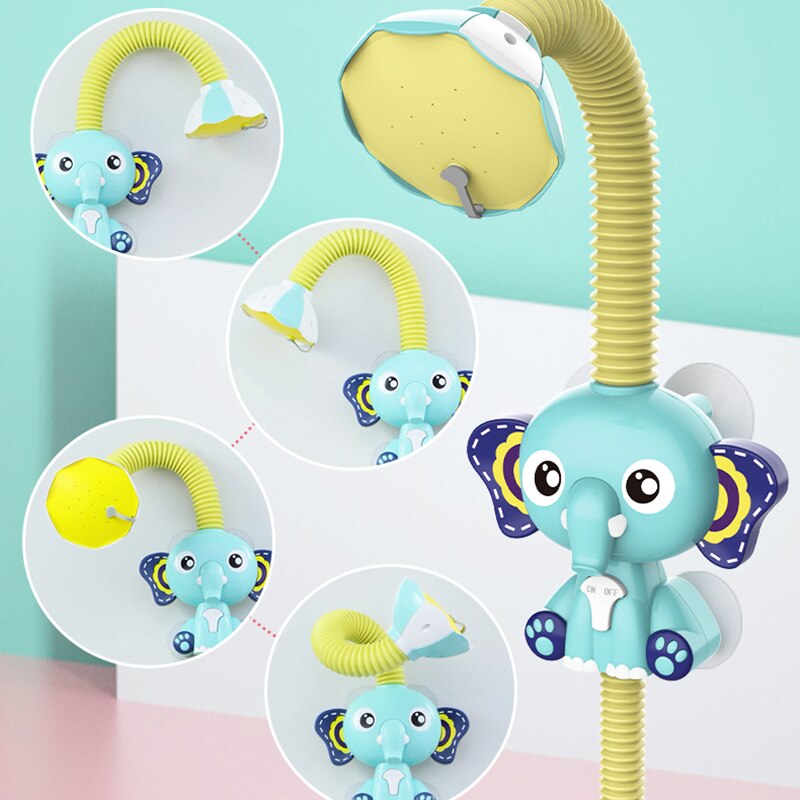 Elephant Baby Bath Shower Head Elephant Water Pump... – Vicedeal