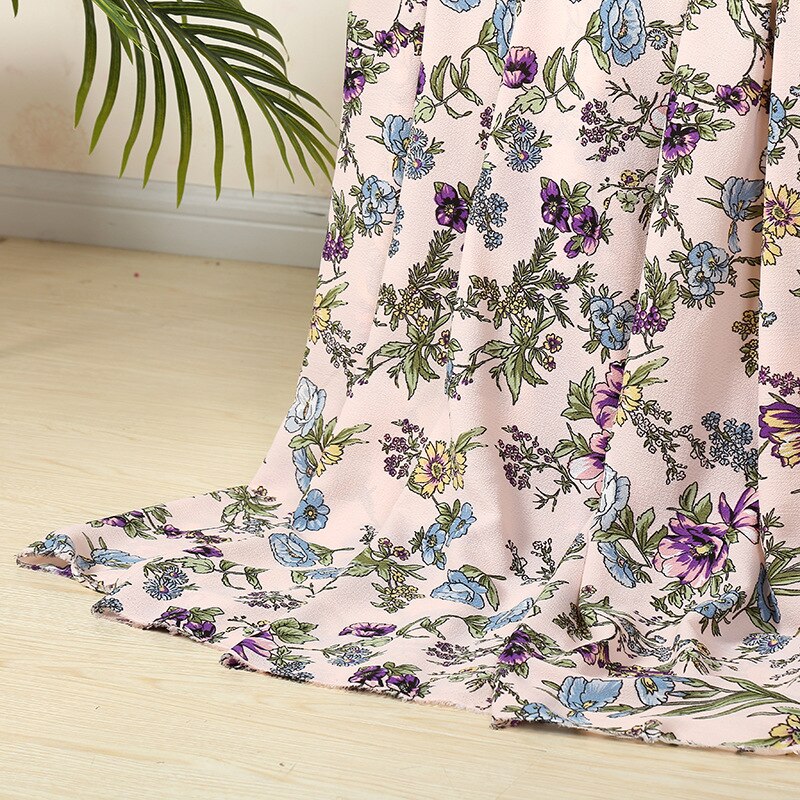 Handmade Chiffon Fabric Floral printed chiffon sum... – Grandado