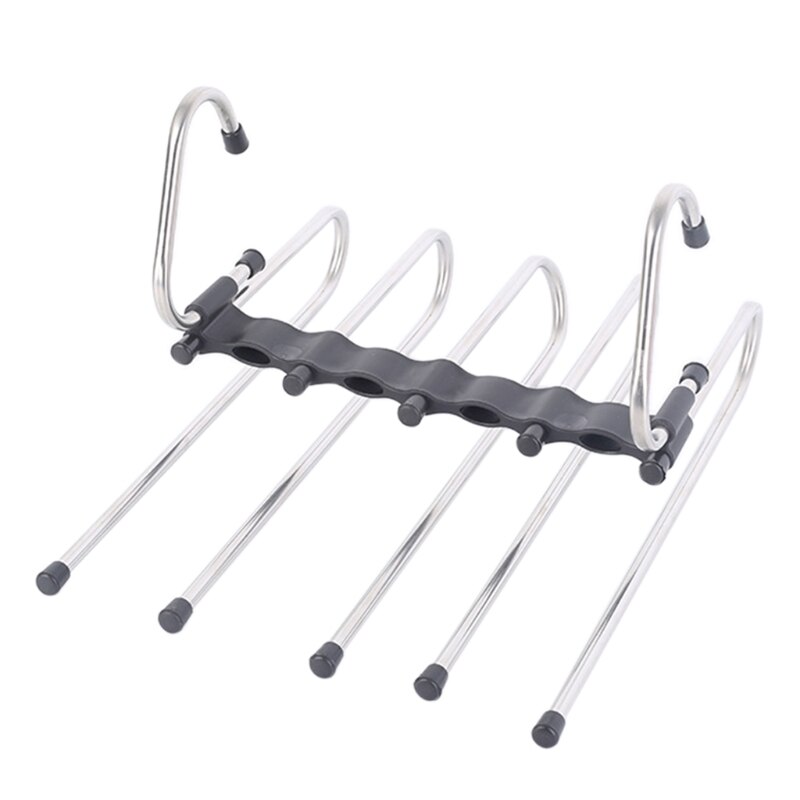 Multifunction Pants Hanger 5 Tier Portable Stainle... – Vicedeal