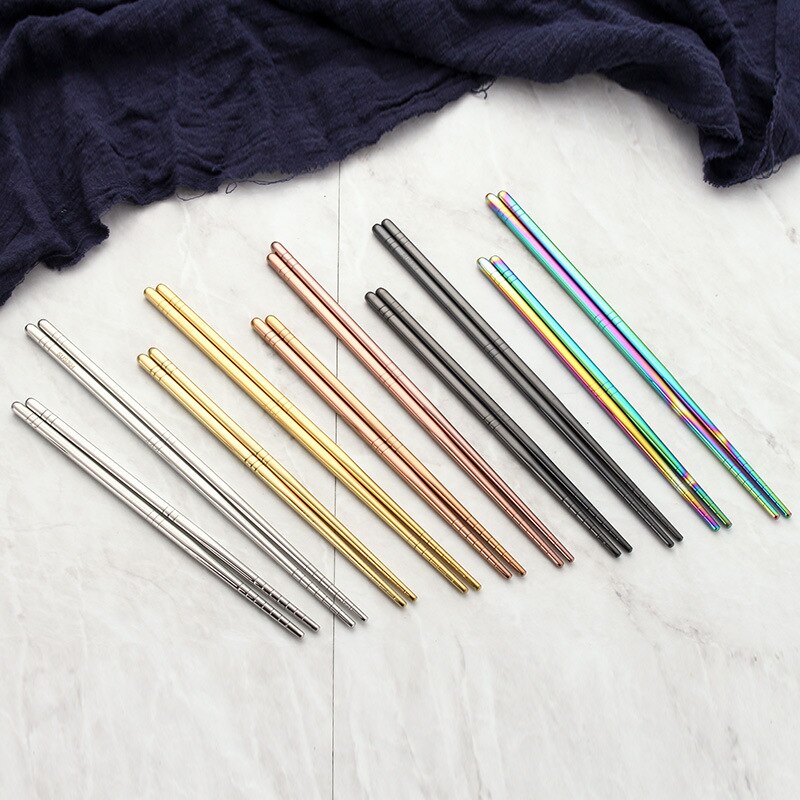 5pairs Korean Stainless Steel Chopsticks with Box ... – Grandado