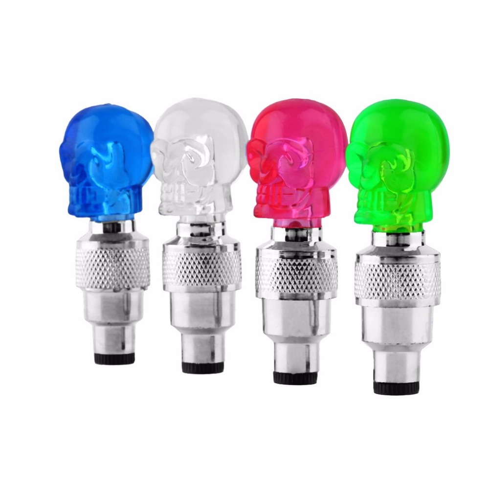 Kraniet form ventil cap led lys hjul dæk lampe far... – Grandado