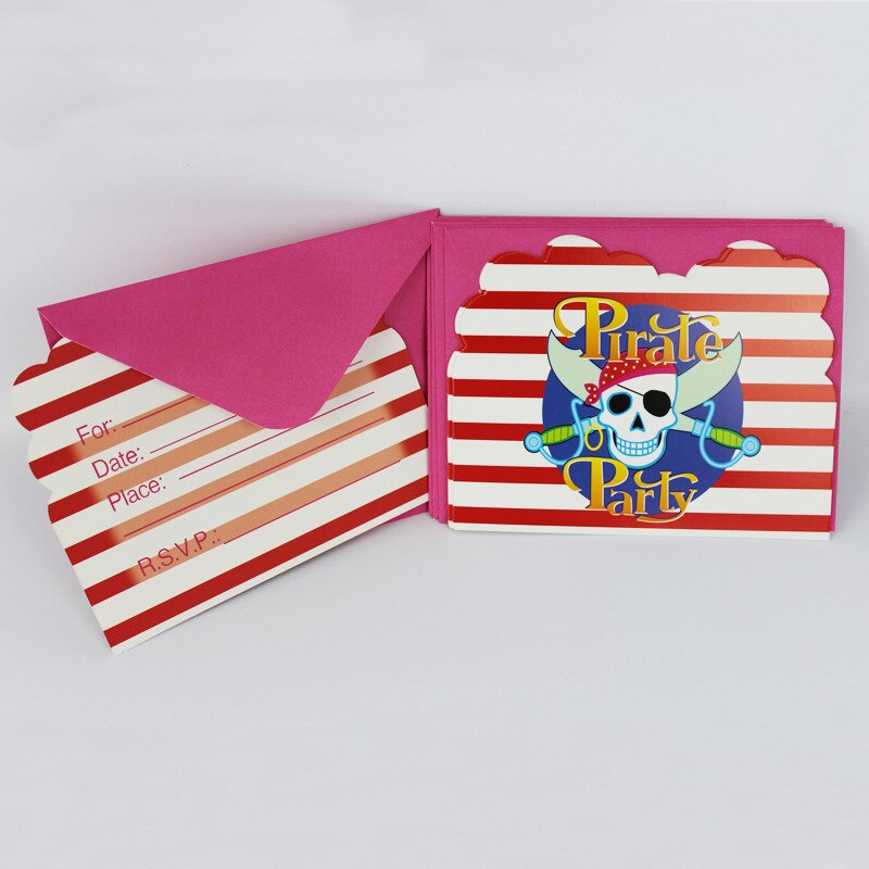 6pcs/set Pirate Invitation Card Supplies Children'... – Grandado