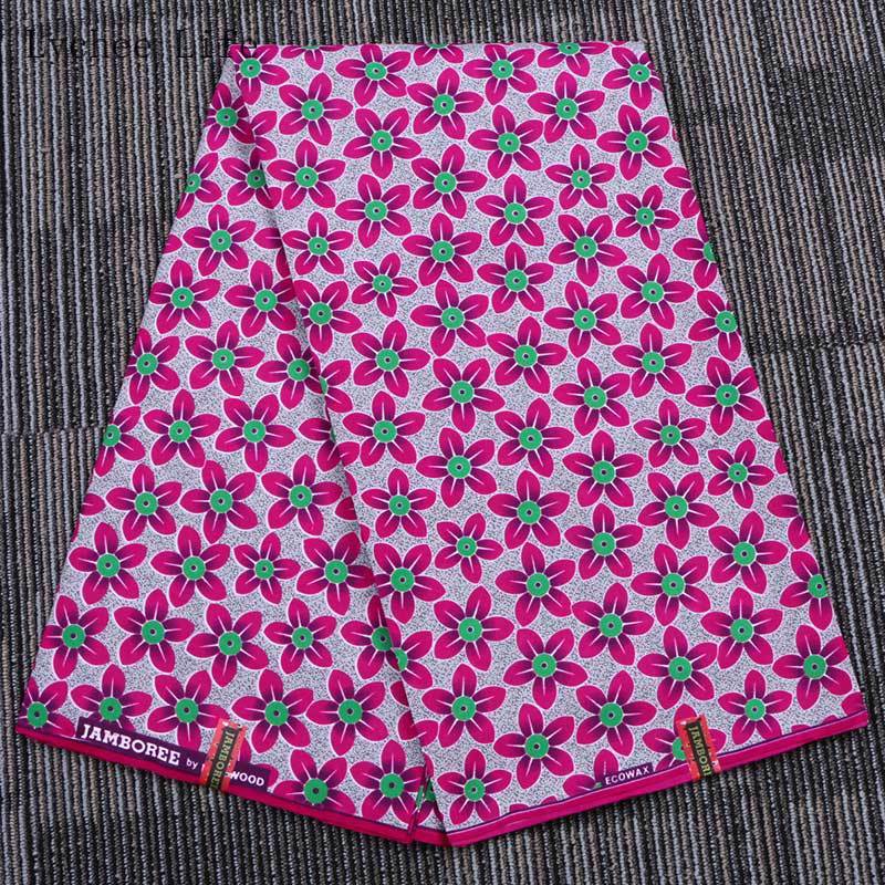 Lychee Life 1Yard Flower Printed Real Wax Fabric F... – Grandado