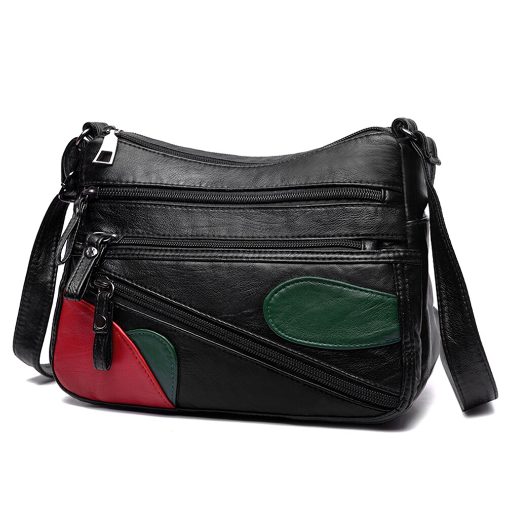 Multi-layer Crossbody Handbags Women Splicing PU L... – Grandado
