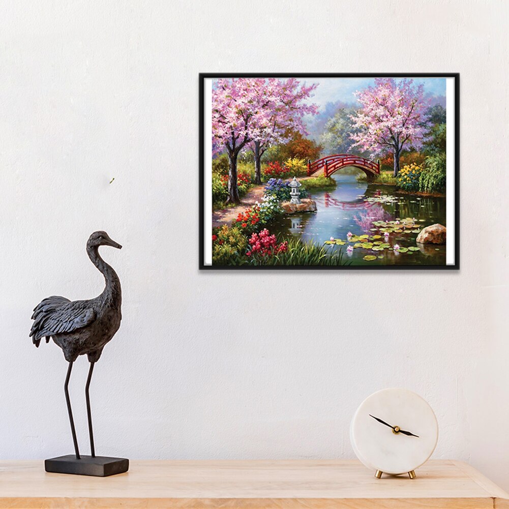 Landscape Stamped Cross Stitch Kits DIY Printed on... – Grandado